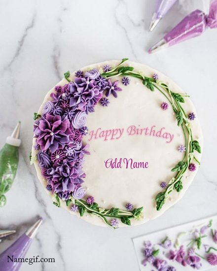 add name on Happy Birthday cake for birthday occasion – Namegif.com