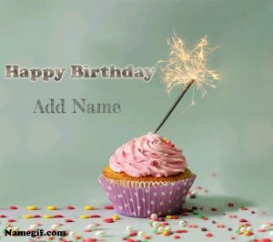 add name on happy birthday cake with fire flames photo – Namegif.com